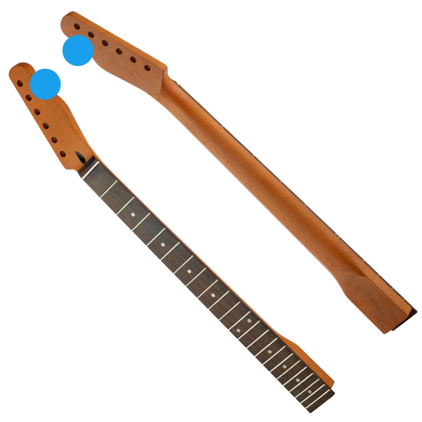 22fret TL Canadian Flamed Roasted Maple Electric Guitar Neck 14" Radius of Fingerboard, Bone Nut, Rosewood Fingerboard