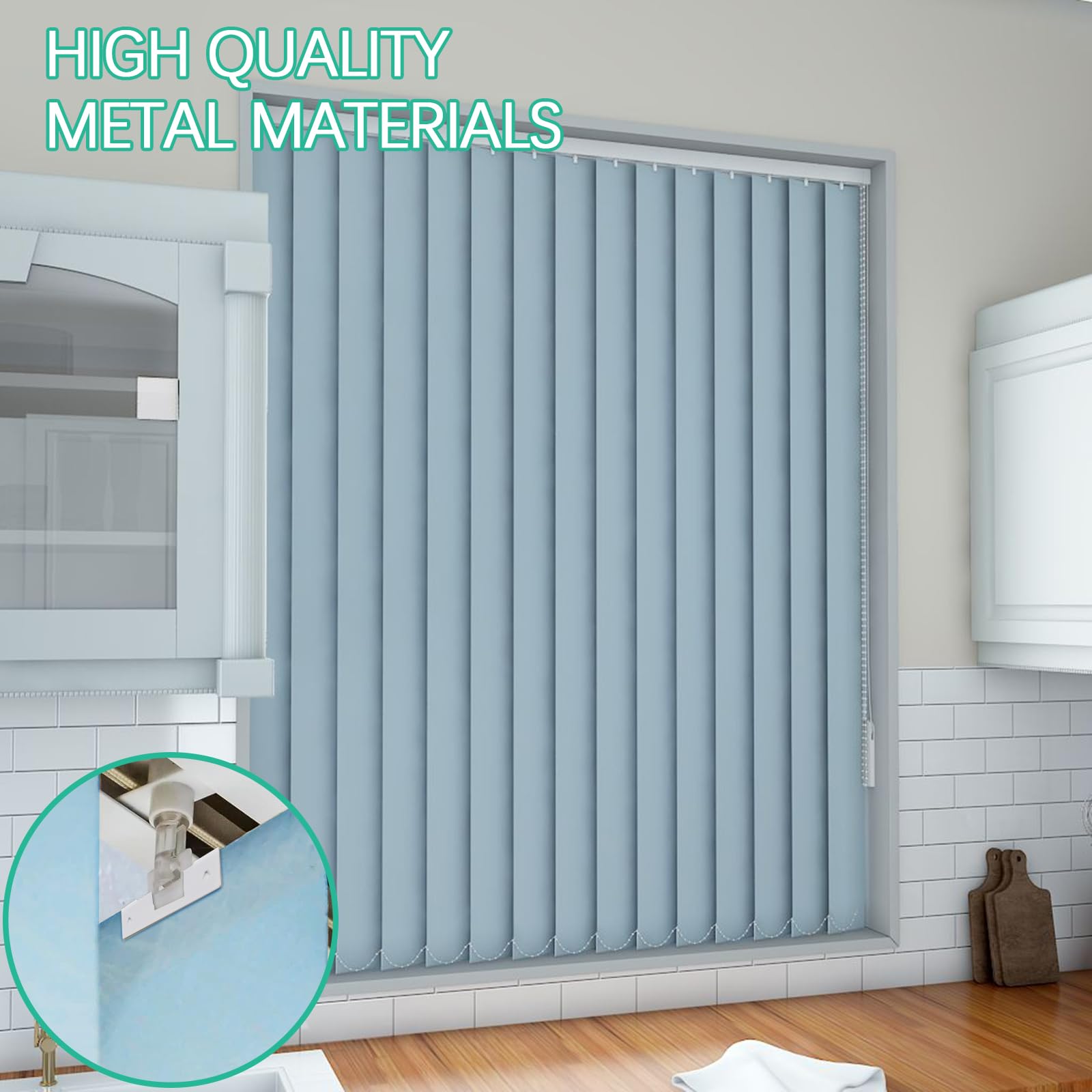 20Pcs Vertical Blind Repair Vane Savers Metal Vertical Blind Repair Clip Blind Repair Tabs for Vertical Window Blinds Replacement Slats