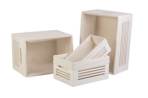 Bathroom Decor Box Toilet Paper Basket - Decorative Wooden Storage Bathroom Organizer, Vanity Storage Bin & Toilet Tank Basket Topper with Machine Washable Fabric Liner White, Extra Small