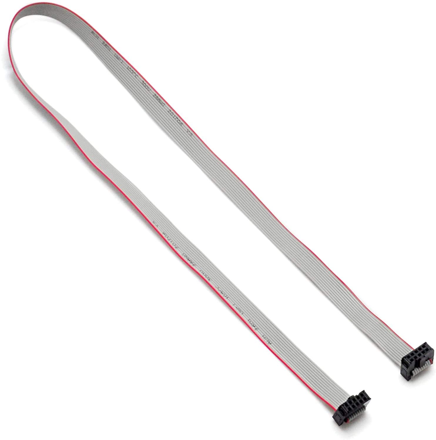 LIANSHU 2Pack Flat Ribbon Cable 2.54mm Pitch 2 Row 10 Pin Female to Female Wires IDC Ribbon Connector L=1M/ 3.3FT