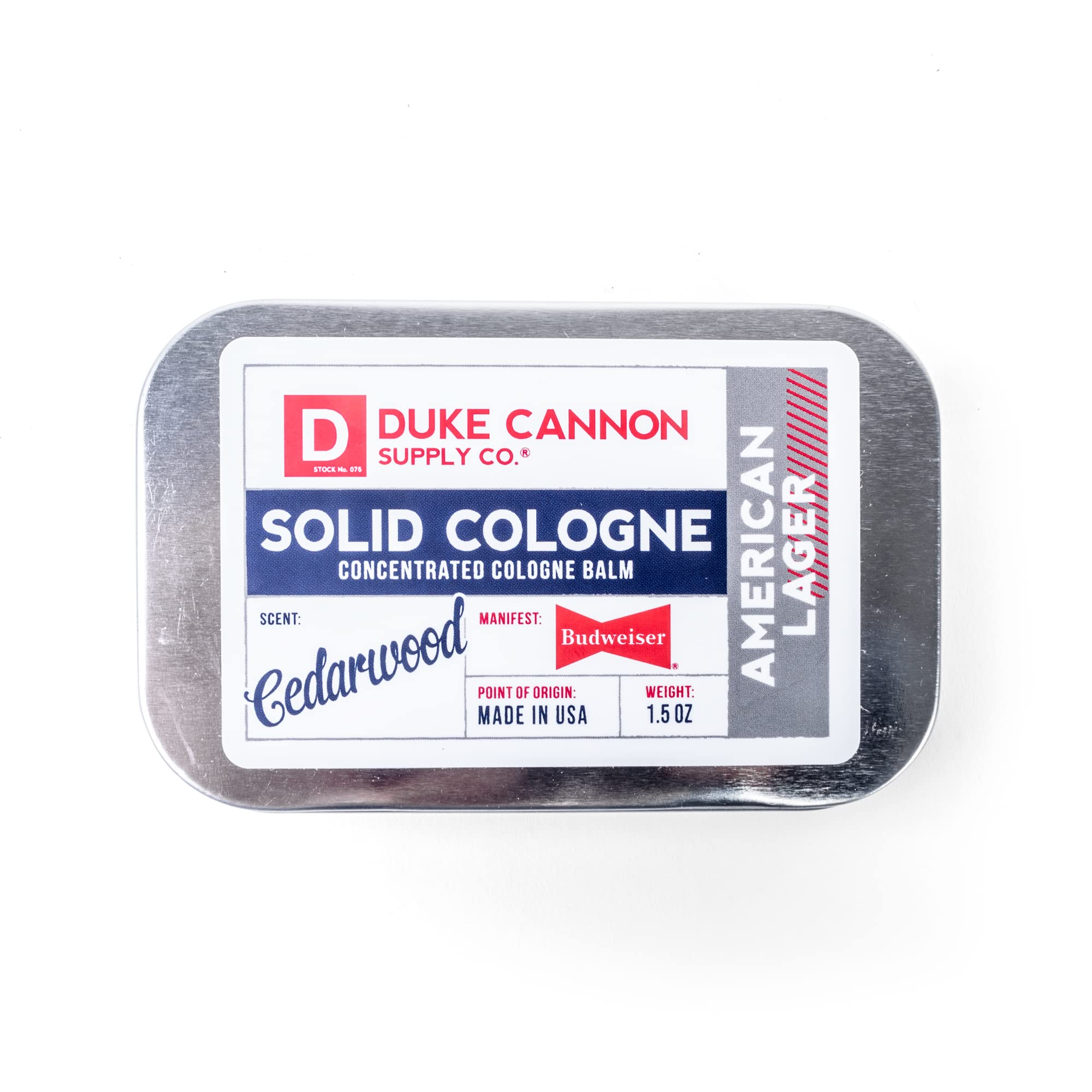 Duke Cannon Supply Co. Solid Cologne - Men's Concentrated Balm, 1.5 oz. (Cedarwood)