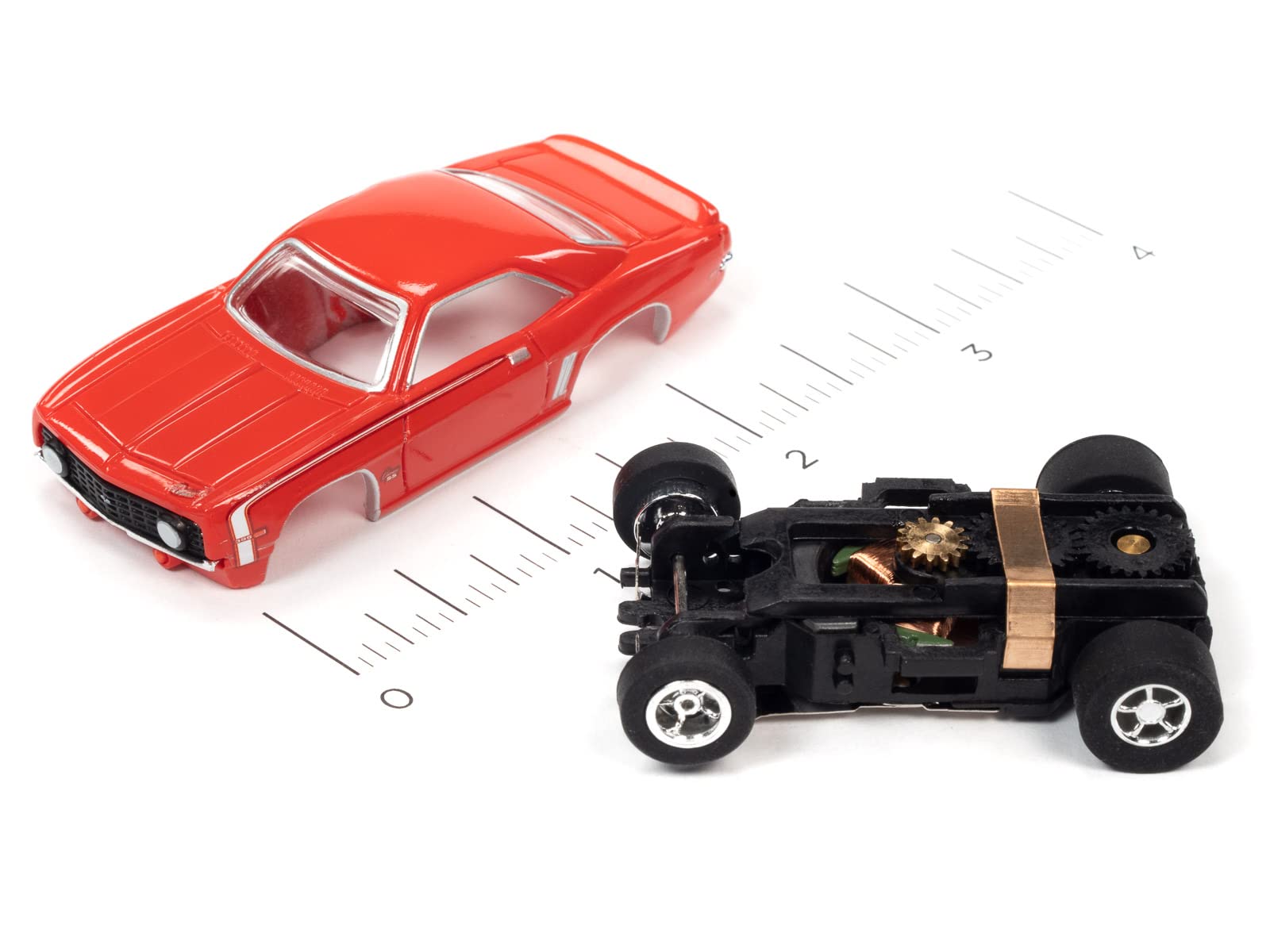 Auto World Xtraction R35 1969 Chevrolet Camaro Red HO Scale Slot Car