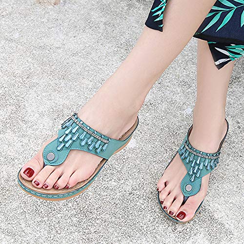 justHIGH Women's Sport Flip Flops Comfort Casual Thong Sandals Outdoor Platform Wedge Sandals Casual Shoes
