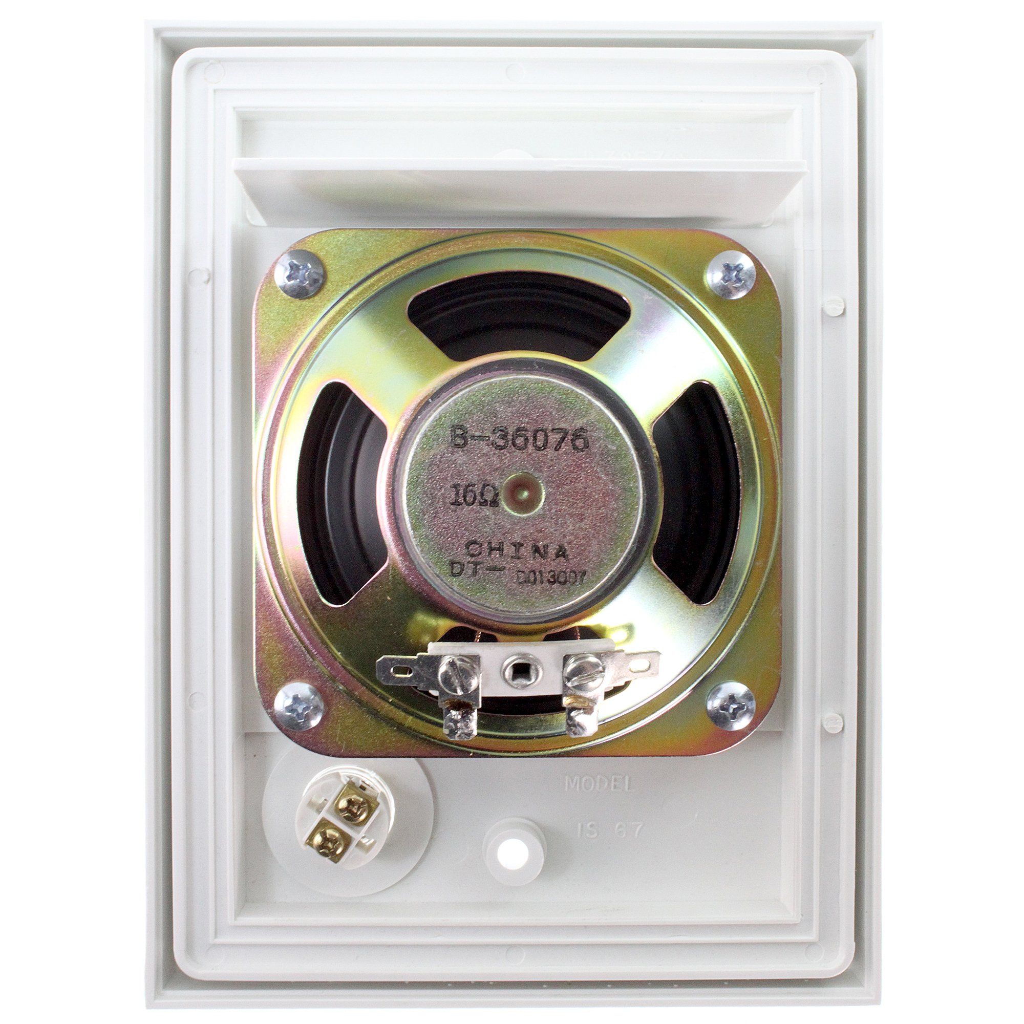 Broan Nutone IS-67WH Wall-Mounted Intercom Speaker with Lighted Pushbutton, White