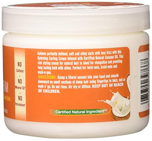 Creme of Nature Hydrating Curling Cream, Coconut Milk Detangling and Conditioning Formula for Normal Hair, 11.5 Oz