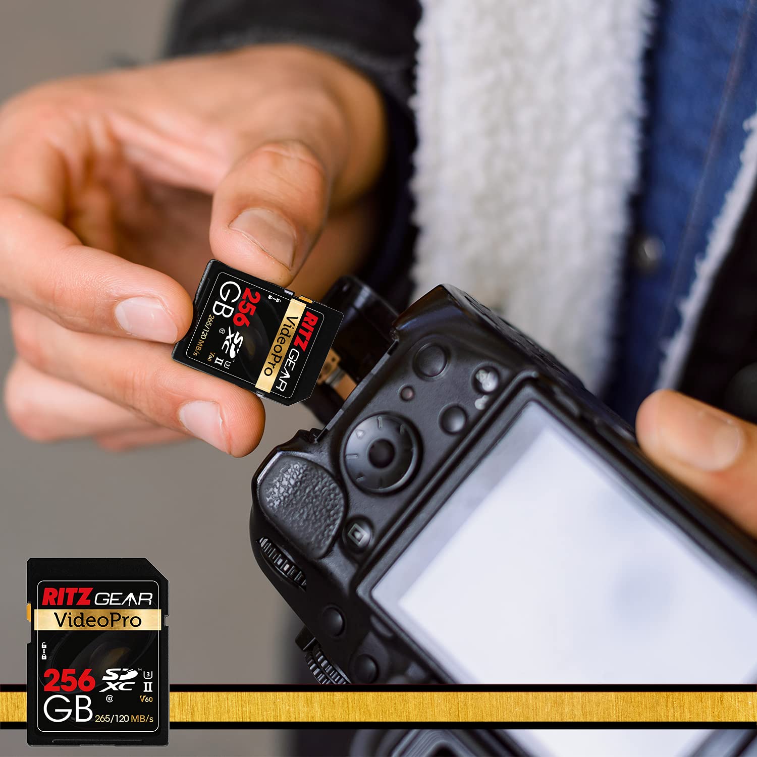 SD UHS-II 256GB SDXC Memory Card U3 V60 A1 (2-Pack) Extreme Performance Video Pro SD Card (R 265mb/s 120mb/s Write) Well-Suited for Video, Including 4K,8K, 3D, Full HD Video