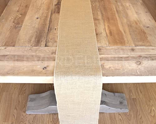 CleverDelights 9" Premium Burlap Roll - 10 Yards - No-Fray Finished Edges - Natural Jute Burlap Fabric