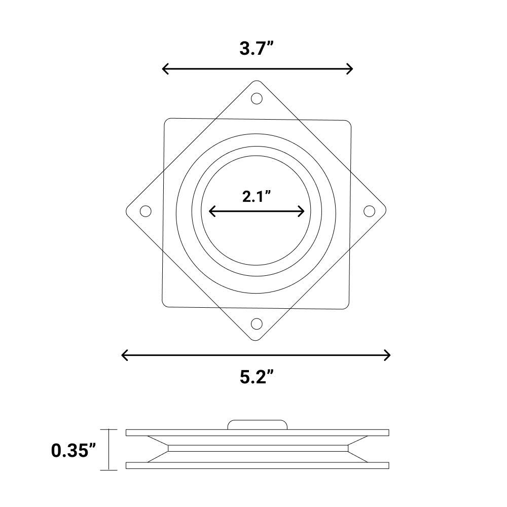2WAYZ 4 Pack of 4โ Lazy Susan Ball Bearing Swivel Plate Attachment. Stable (0.8MM Thickness) Turntable Base Hardware, Perfect as a Spinner Replacement Part. Enjoy!