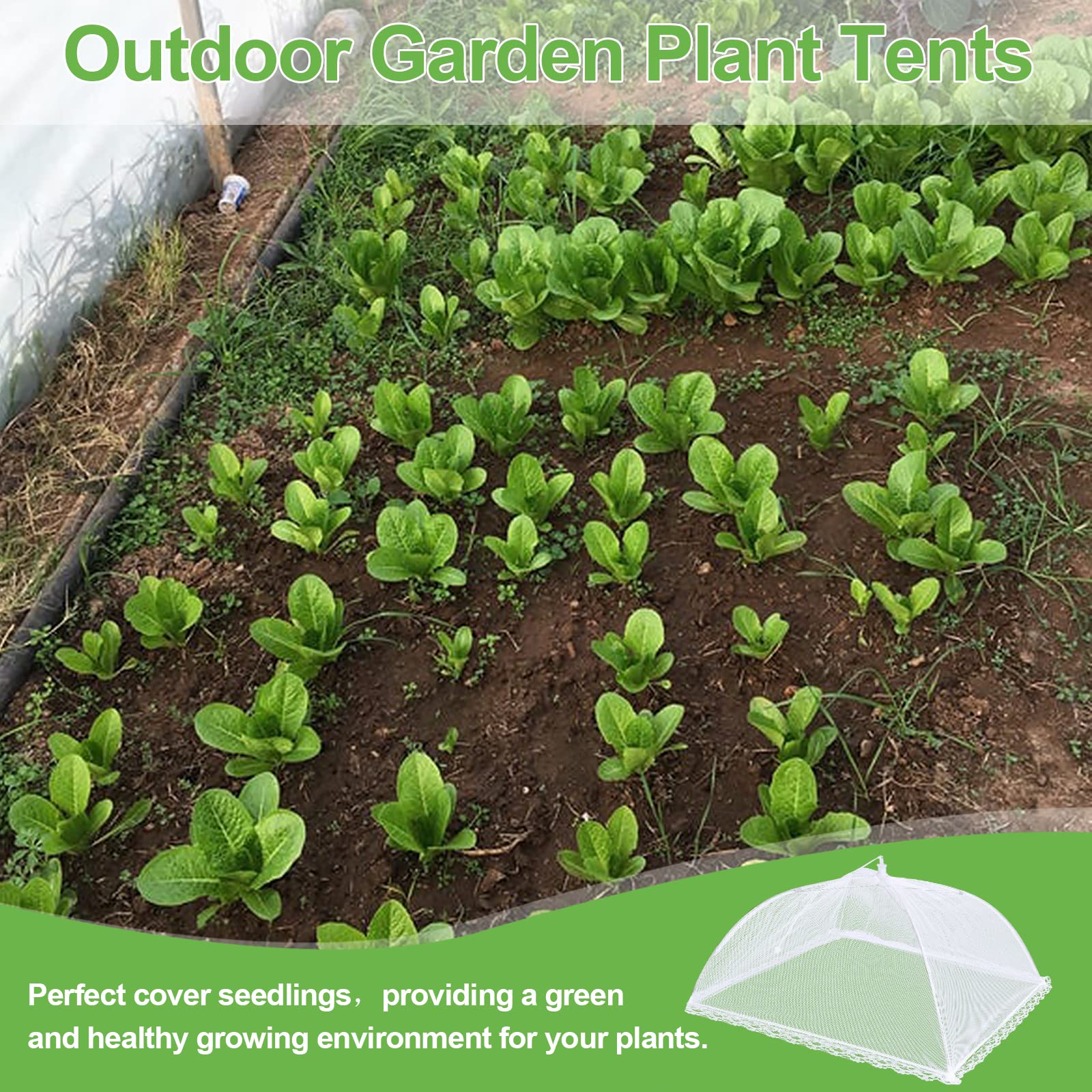 4Pack Mesh Food Covers 17inch, Large and Tall Food Covers, Pop-Up Mesh Food Covers Tent Umbrella for BBQs, Outdoors, Screen Tents, Parties Picnics, Fruit Cover