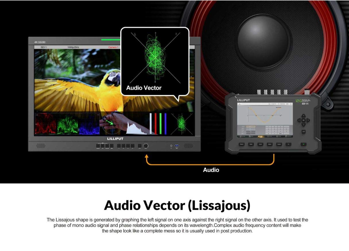 LILLIPUT Q23-ABBP 10bit 23.8 inch 12G-SDI Professional Broadcast Production Studio Monitor 12G SDI and 12G-SFP Fiber Optic Input with Gold Mount