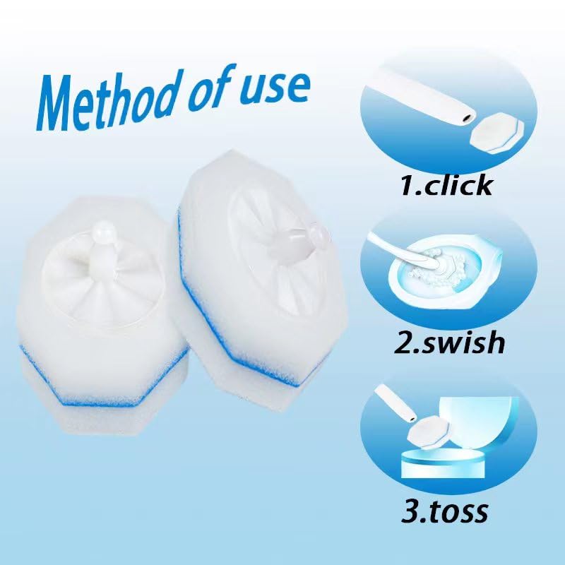 50PCS Wand Head Brush for Upgraded Wand Refill Compatible with Clorox Toilet Wand Refills