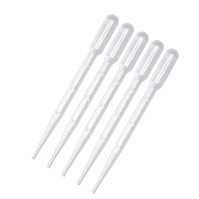 BIPEE 1ml(100pcs) Disposable Plastic Eye Dropper Transfer Pipettes Disposable Essential Oils Pipettes Calibrated Dropper Suitable for Science Laboratory, DIY Art