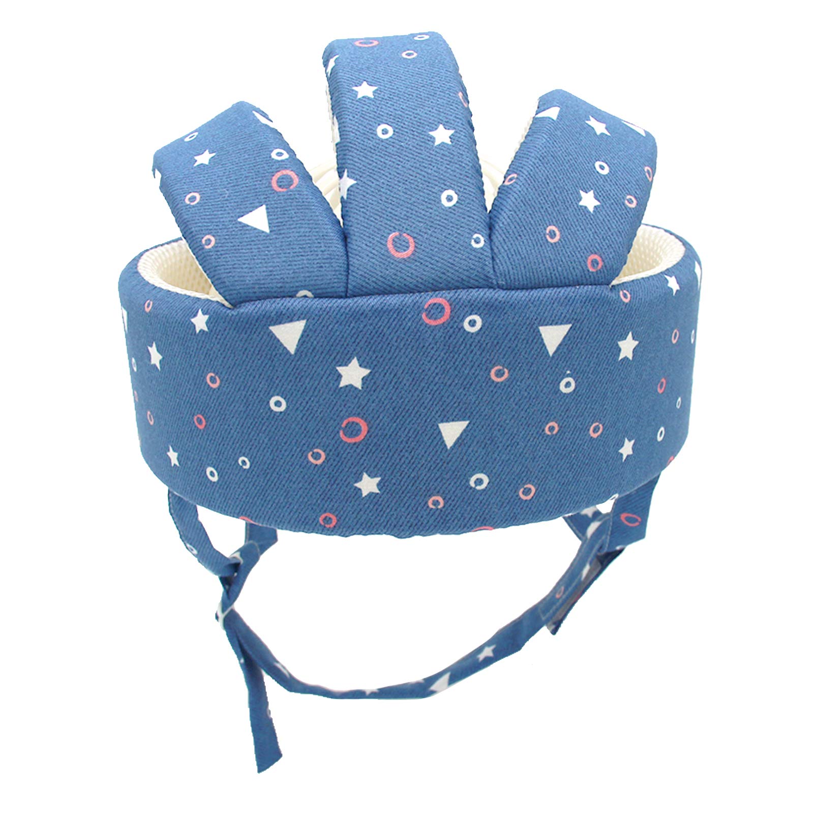 Ocanoiy Baby Safety Helmet Toddler Children Headguard Infant Head Cushion Protective Harnesses Cap Soft Adjustable Kid Safety Hat Head Protector (Starry Blue)