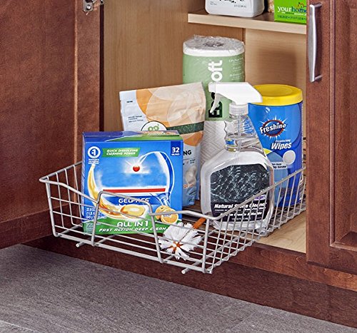 ClosetMaid 3087 14-Inch Wide Cabinet Organizer, Nickel