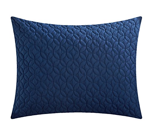 Chic Home Sigal 20 Piece Comforter Set Reversible Geometric Quilted Design Complete Bed in a Bag Bedding β Sheets Decorative Pillows Shams Window Treatments Curtains Included King Navy