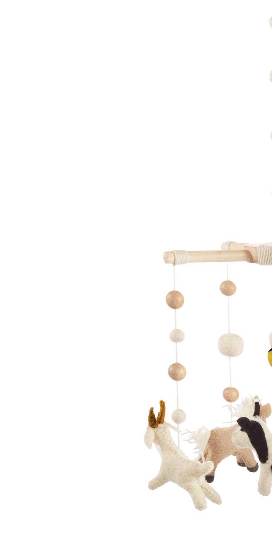 Mud Pie Nursery Crib Farm Animals Mobile, Multicolor