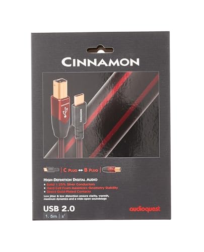 AudioQuest Cinnamon USB B to Type C Cable 1.5m USB B to C Cable