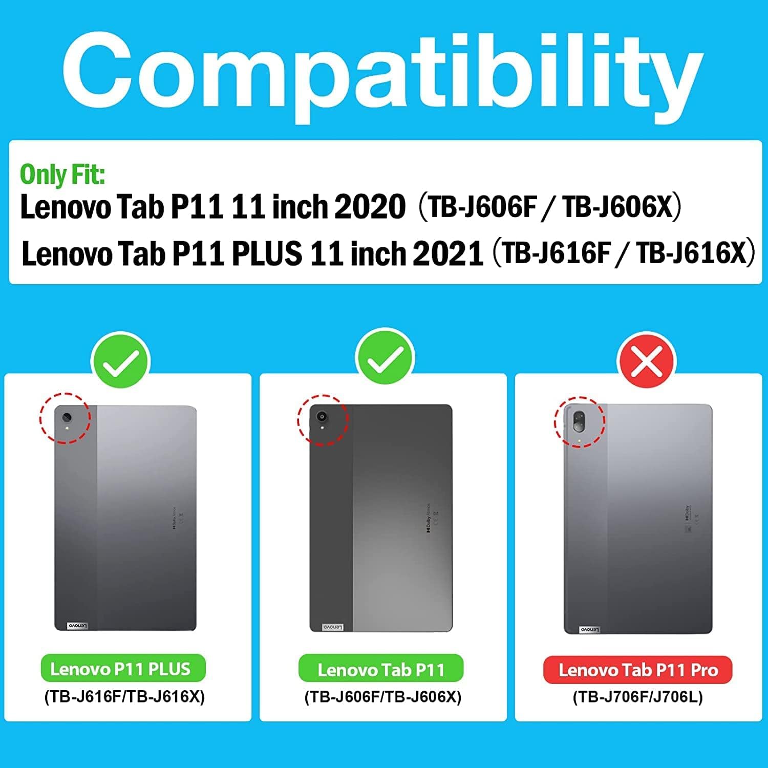 ProCase for Lenovo Tab P11 Plus 2021 / Tab P11 2020 11 inch Full HD Tablet, Heavy Duty Case with Hand Shoulder Strap, Shockproof Rugged Tough Case Protective Cover –Black