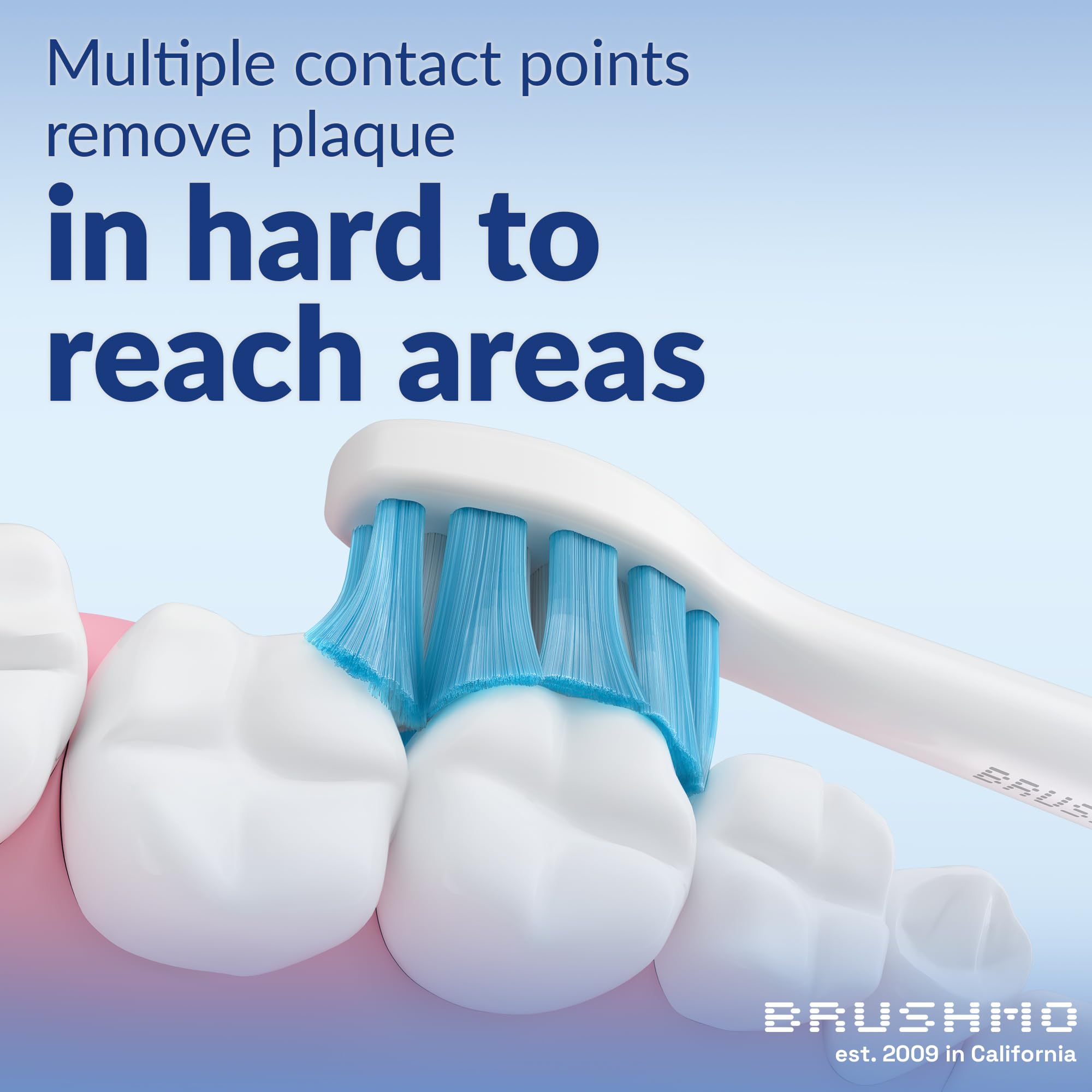 Brushmo Optimal Gum Care for Philips Sonicare Toothbrush Heads HX9033/65 Alternative to Genuine Sensitive Oral Health, 8 Pack, White, BM938