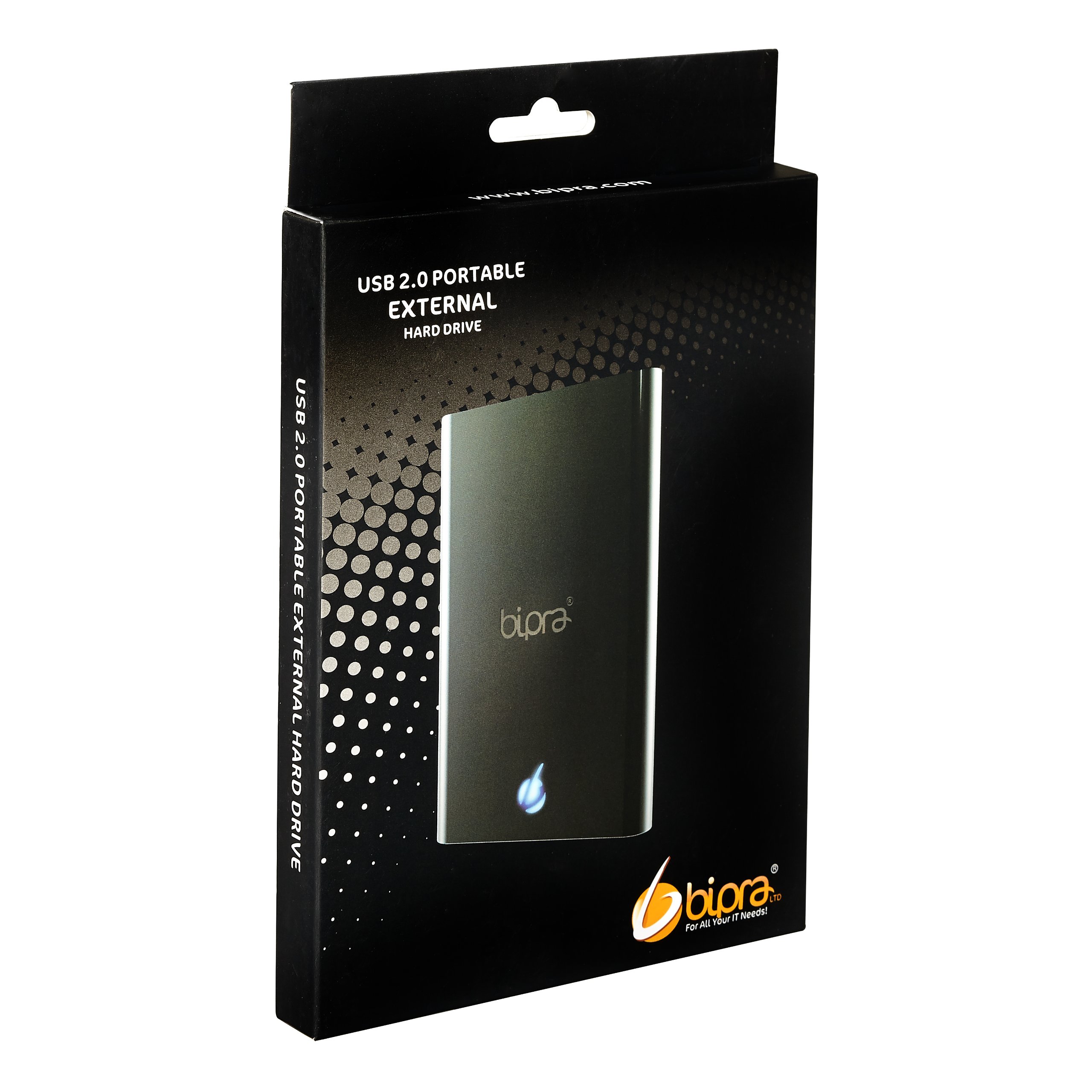 BIPRA S2 2.5 Inch USB 2.0 Mac Edition Portable External Hard Drive - Black (500GB)
