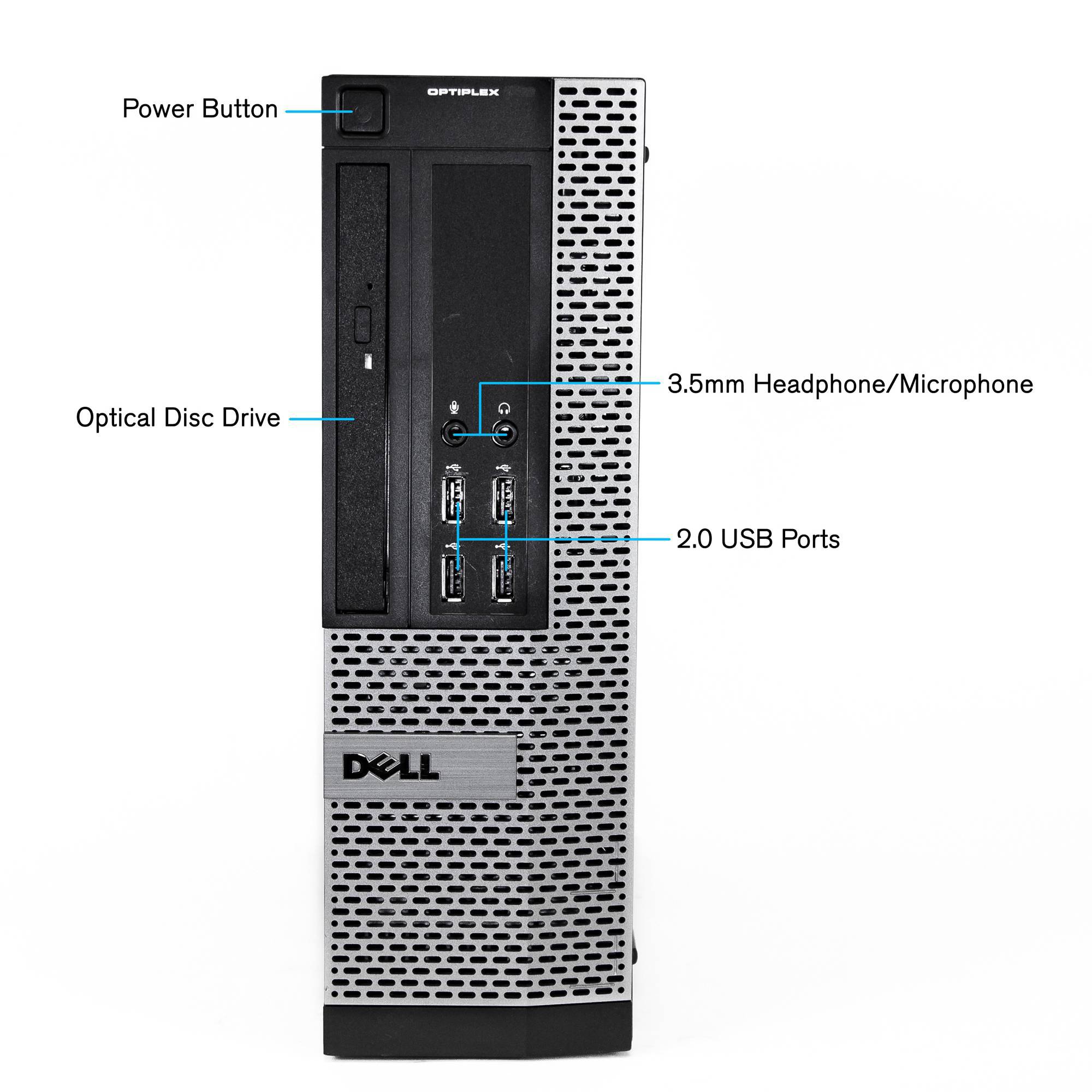 Dell Optiplex 990 SFF Flagship Premium Business Desktop Computer (Intel Quad-Core i5-2400 Up To 3.4GHz, 16GB RAM, 2TB HDD, DVD, WiFi, VGA, DisplayPort, Windows 10 Professional) (Renewed)