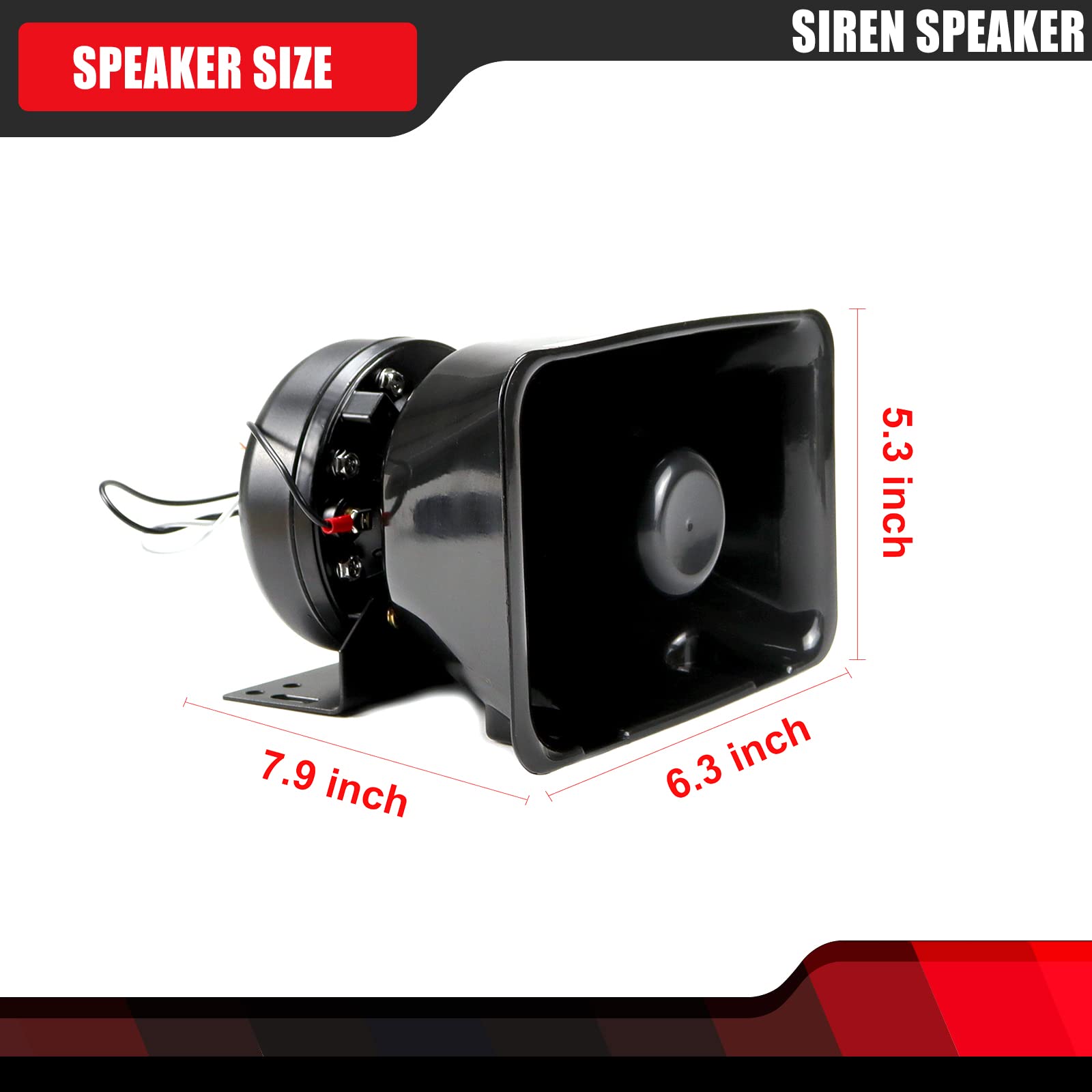 High Performance Siren Speaker Compatible with Any 100-200 Watt 100W 200W