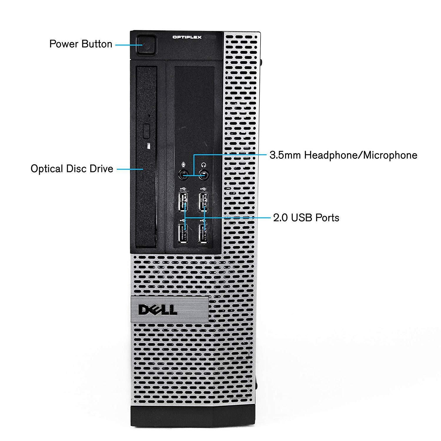 Dell Optiplex 990 Flagship Premium Business Desktop Computer (Intel Quad-Core i5-2400 up to 3.4GHz, 8GB RAM, 500GB HDD, DVD, WiFi, VGA, DisplayPort, Windows 10 Professional) (Renewed)
