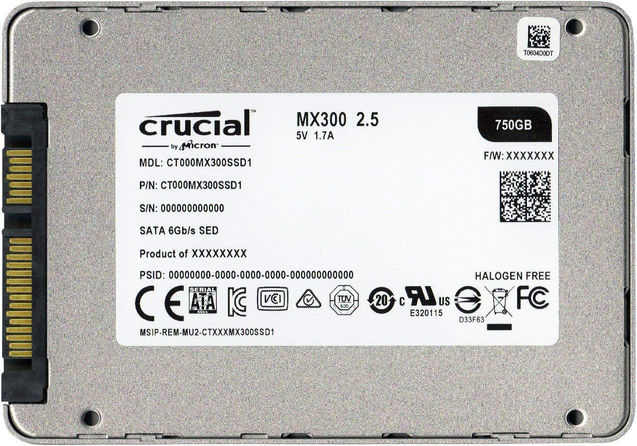 Crucial MX300 750GB SATA 2.5 Inch Internal Solid State Drive - CT750MX300SSD1
