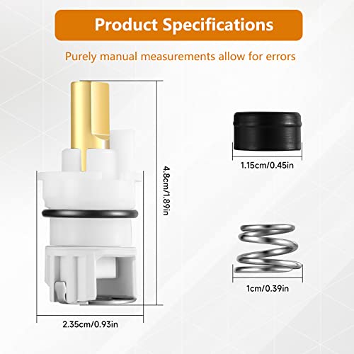 2 Pack RP25513 Faucet Stem Compatible for De-lta Faucet with RP4993 Seat and Spring Fit for Kitchen Two Handle Faucets De-lta Faucet Repair Kit