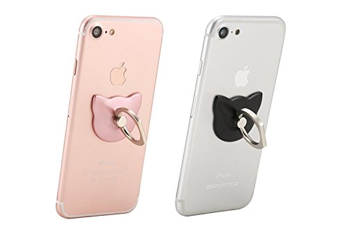 Cell Phone Finger Ring Holder, Universal Smartphone Bracket Animal Cat Ring Grip Kickstand for iPhone X 8 8S 7 Plus 6 6S 5 5C 5S, Samsung Galaxy S8 S7 Edge S6 Note 8 5, Tablet, (4PCS)