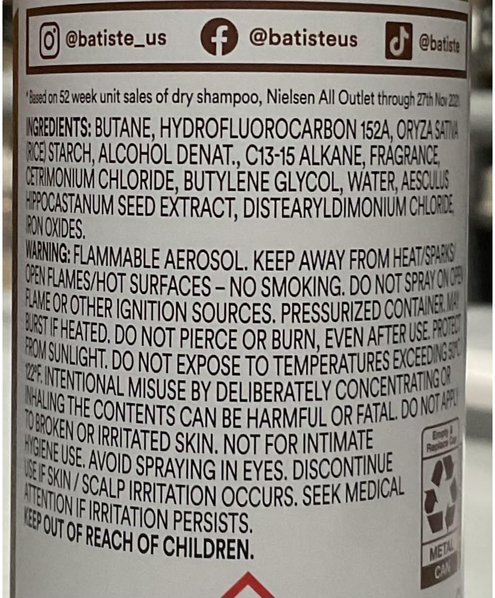 Batiste, Dry Shampoo, Brunette, 3.81 oz.