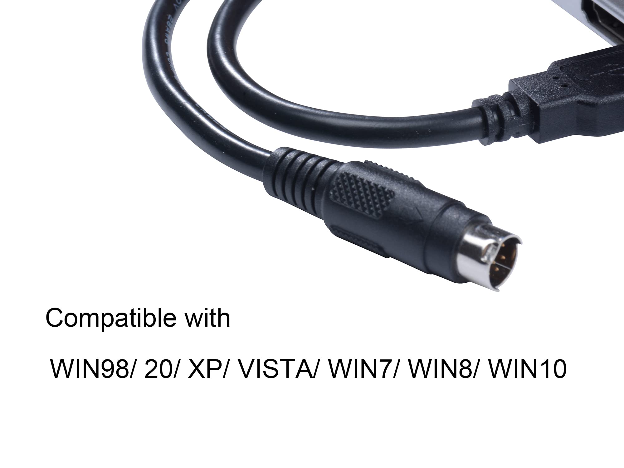 Avanexpress PLC Micrologix Cable USB Interface Compatible PLC Micrologix 1000, 1200, 1400 Series with USB-1761-CBL-PM02 8 Pin Round Aapater