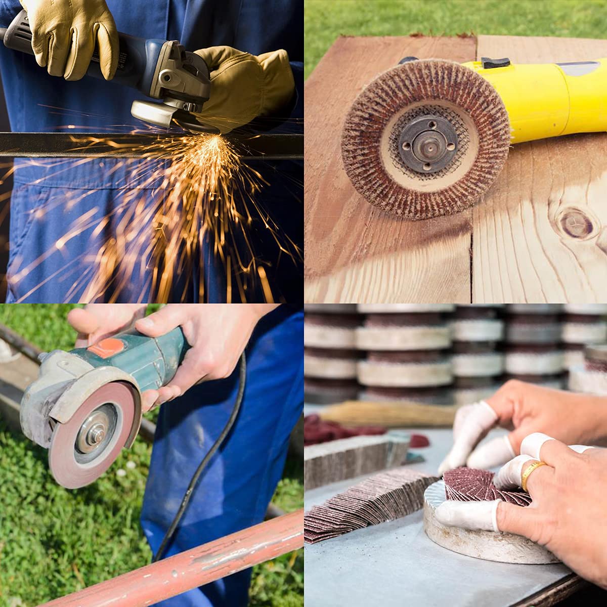 28 Packs Flap Disc 4-1 2 Inch Angle Grinder Attachments Grinding Wheel Angle Grinder Sanding Disc 40 60 80 120 Grit Grinding Disc (4 1/2 Inches)