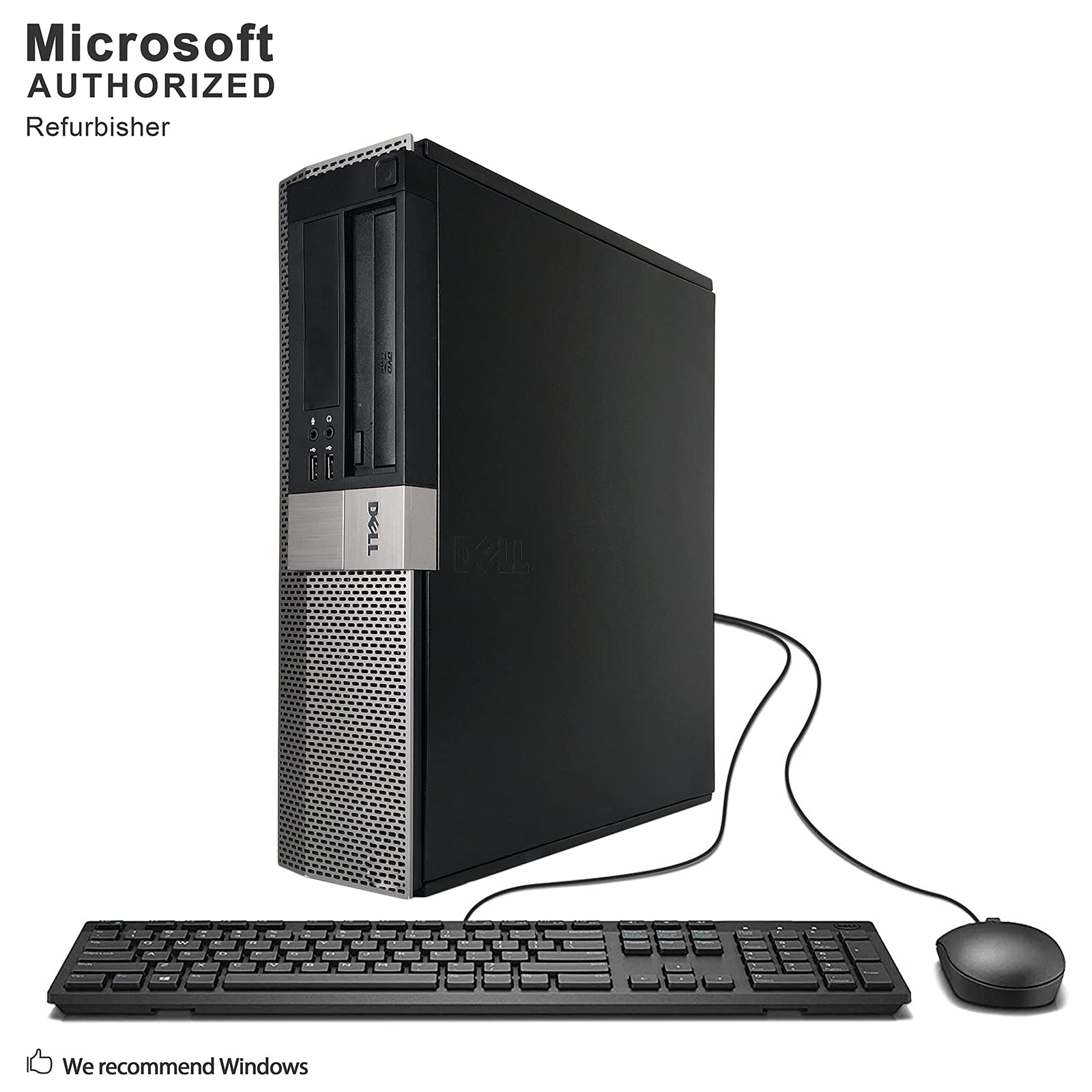 Dell Optiplex 980 Desktop PC Package, Intel Core i5 3.2 GHz, 4 GB-RAM, 250 GB HDD, Keyboard/Mouse, 17in LCD Monitor (Brands Vary), DVD, Windows 10 (Renewed)