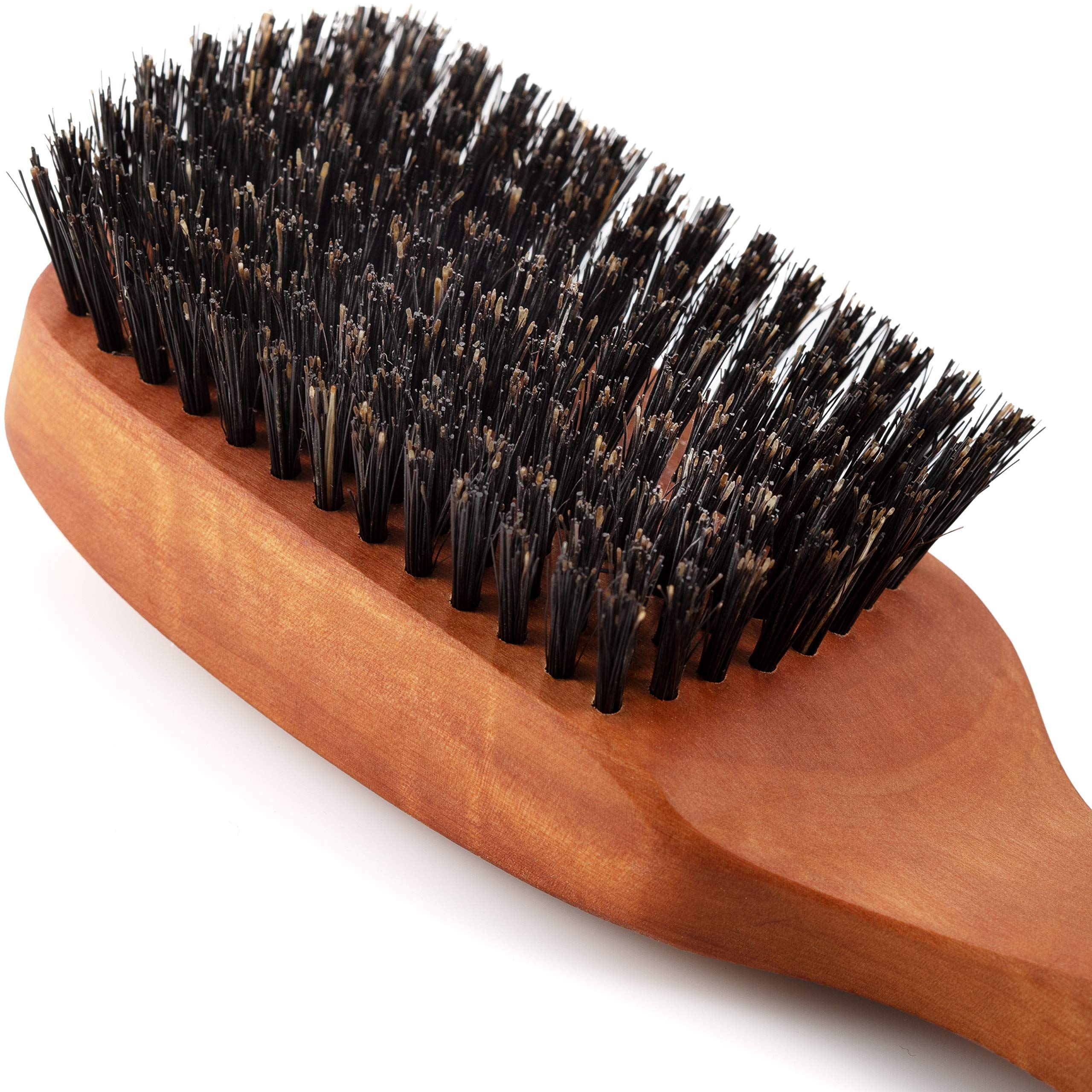 ZilberHaar Beard and Hair Care for Men Bundle - Regular Brush + Major Brush with Stiff Boar Bristles