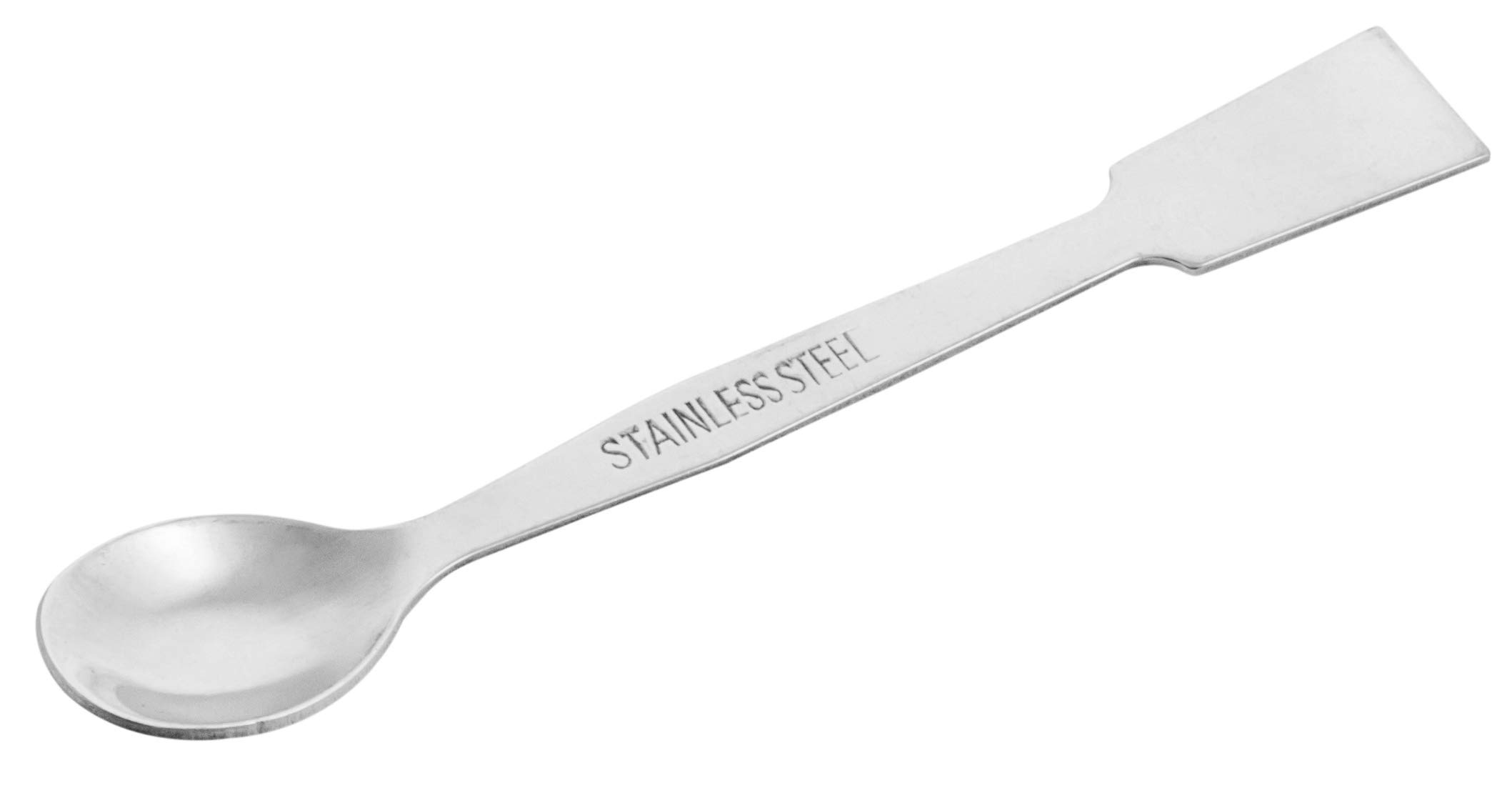 EISCO Scoop with Spatula, 7.9" - Stainless Steel, Polished - One Flat End, One Spoon End