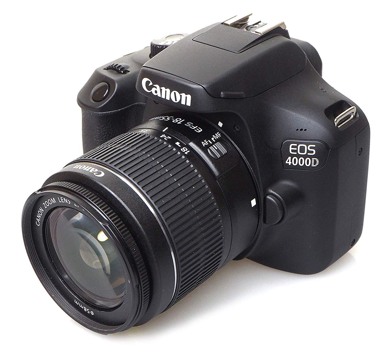Canon EOS Rebel 4000D Digital SLR Camera with EF-S 18-55mm f/3.5-5.6 DC III Lens Kit Pro Accessory Bundle Package : 32gb Card + DSLR Bag + 57'' Tripod + More - (International Model) (No Warranty)