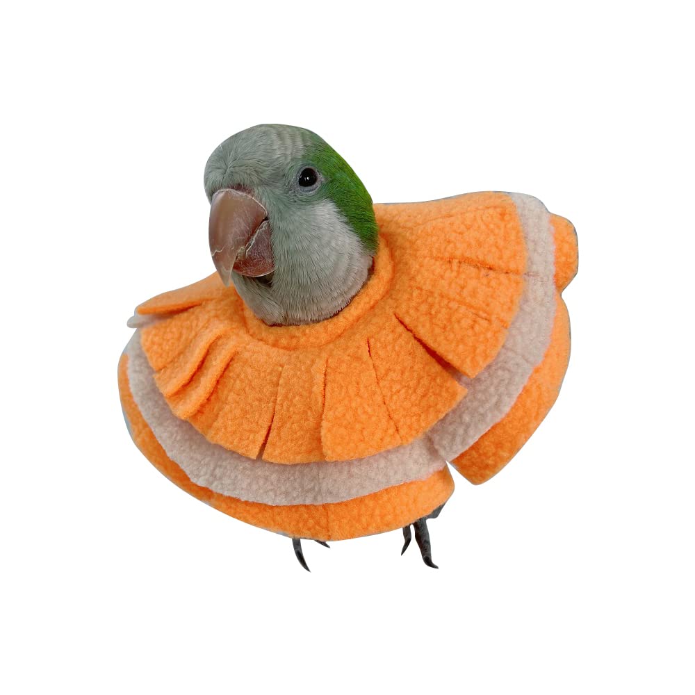 Adjustable Parrot Cone Collar, Safe and Practical Cotton Collar to Prevent Bites and Licking Wounds, to Help heal (S)