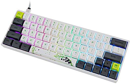SKYLOONG Customized SK68S 68 Keys Mechanical Gaming Keyboard NKRO Type-C RGB Backlight PBT Keycaps Gateron Mechanical Switch Keyboard(Hot Swappable Red Switch)