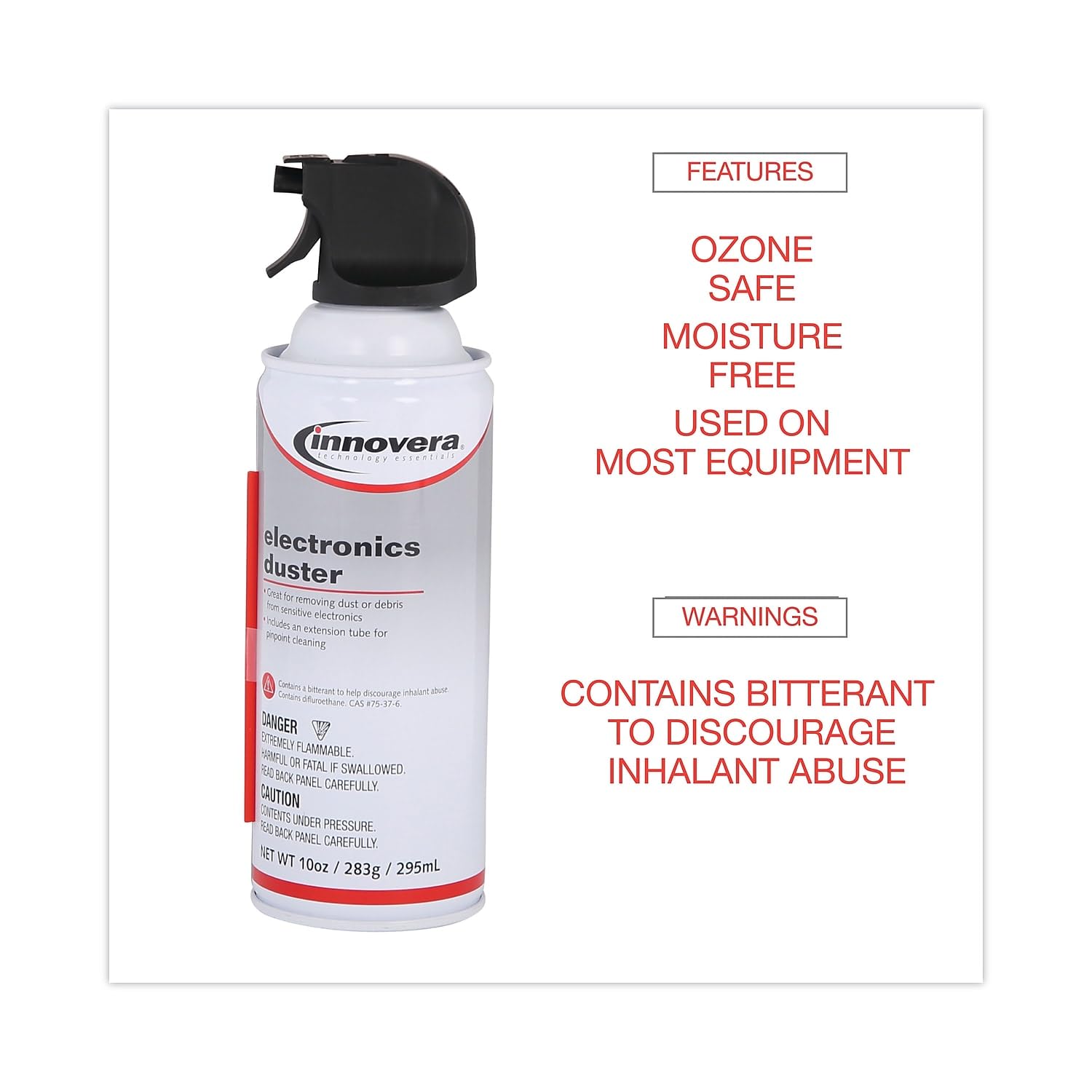 Innovera IVR10012 10 oz. Can Compressed Air Duster Cleaner (2/Pack)