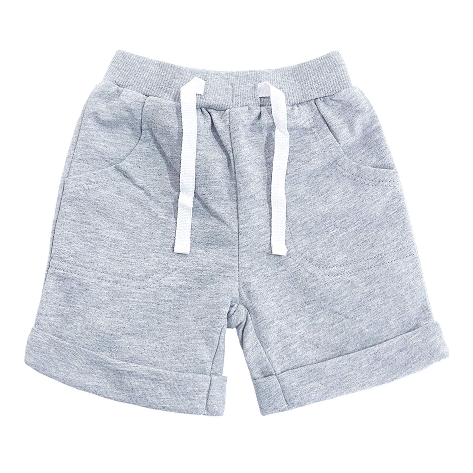SOBOWO 12-18 Month Boy Shorts Baby Boys Sport Shorts Summer 3-Pack Solid Cotton Jogger Active Shorts Casual Harem Pants 0-24 Months (12-18 Months, Black/Red/Gray)
