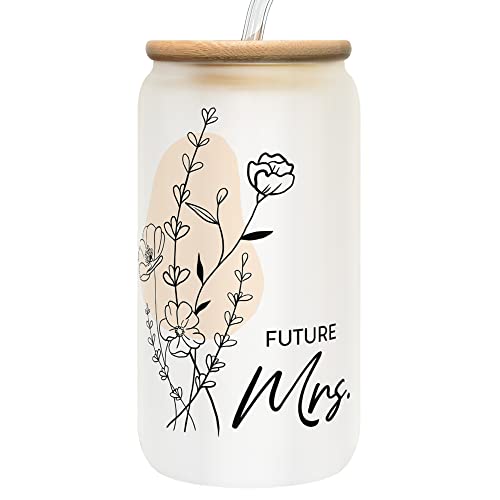 Bride To Be Gifts - Bridal Shower Gift - Engagement Gifts for Couples, Engagement Gifts for Women - Bride Gifts, Bachelorette Gifts for Bride - Engagement Gift for Bride To Be - 16 Oz Bride Can Glass