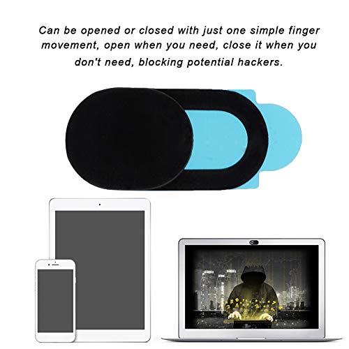 Qinlorgo Webcam Cover, Webcam Cover 0.8mm Webcamera Cover, for Tablets Smartphones(6 Pieces)