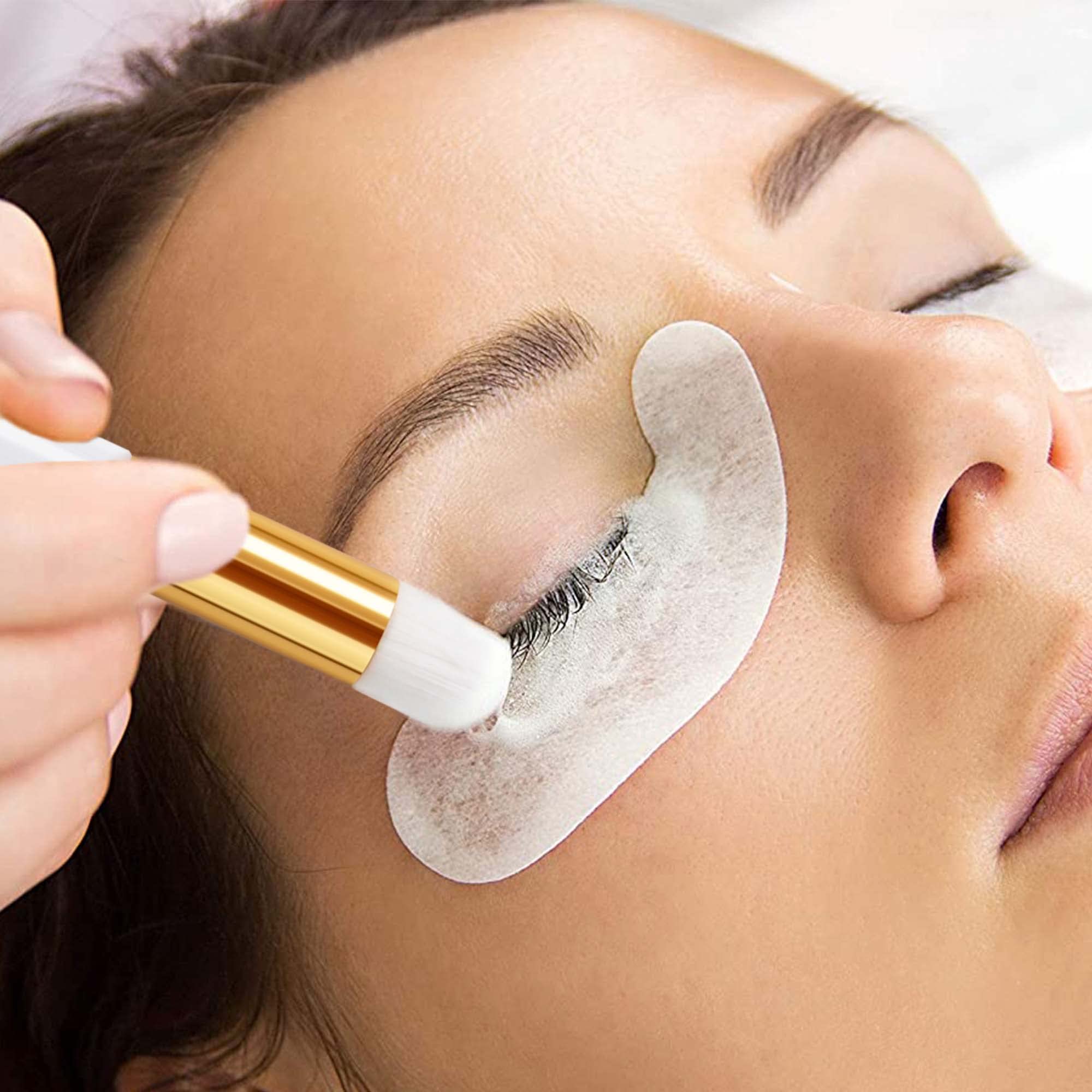 30 PCS Lash Shampoo Cleansing Brush for Eyelash Extension Super Soft Facial Cleaning Brush Use For Eye Bath Wash Kit By Camillash(30 PCS White)