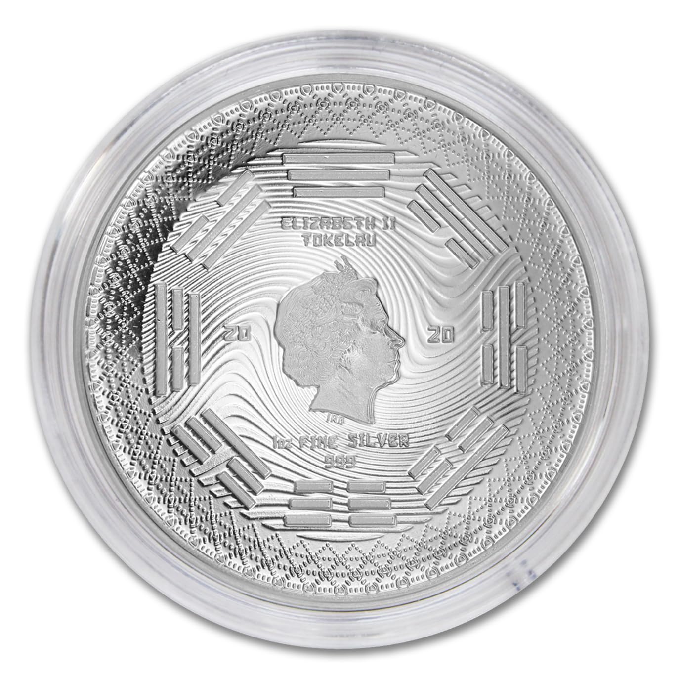 2020 Tokelau 1 oz Silver Equilibrium Coin Brilliant Uncirculated (in Capsule) with Certificate of Authenticity $5 BU