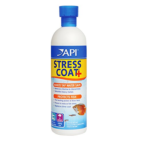 API Stress Zyme Freshwater and Saltwater Aquarium Cleaning Solution 16-Ounce Bottle & Stress Coat Aquarium Water Conditioner 16-Ounce Bottle