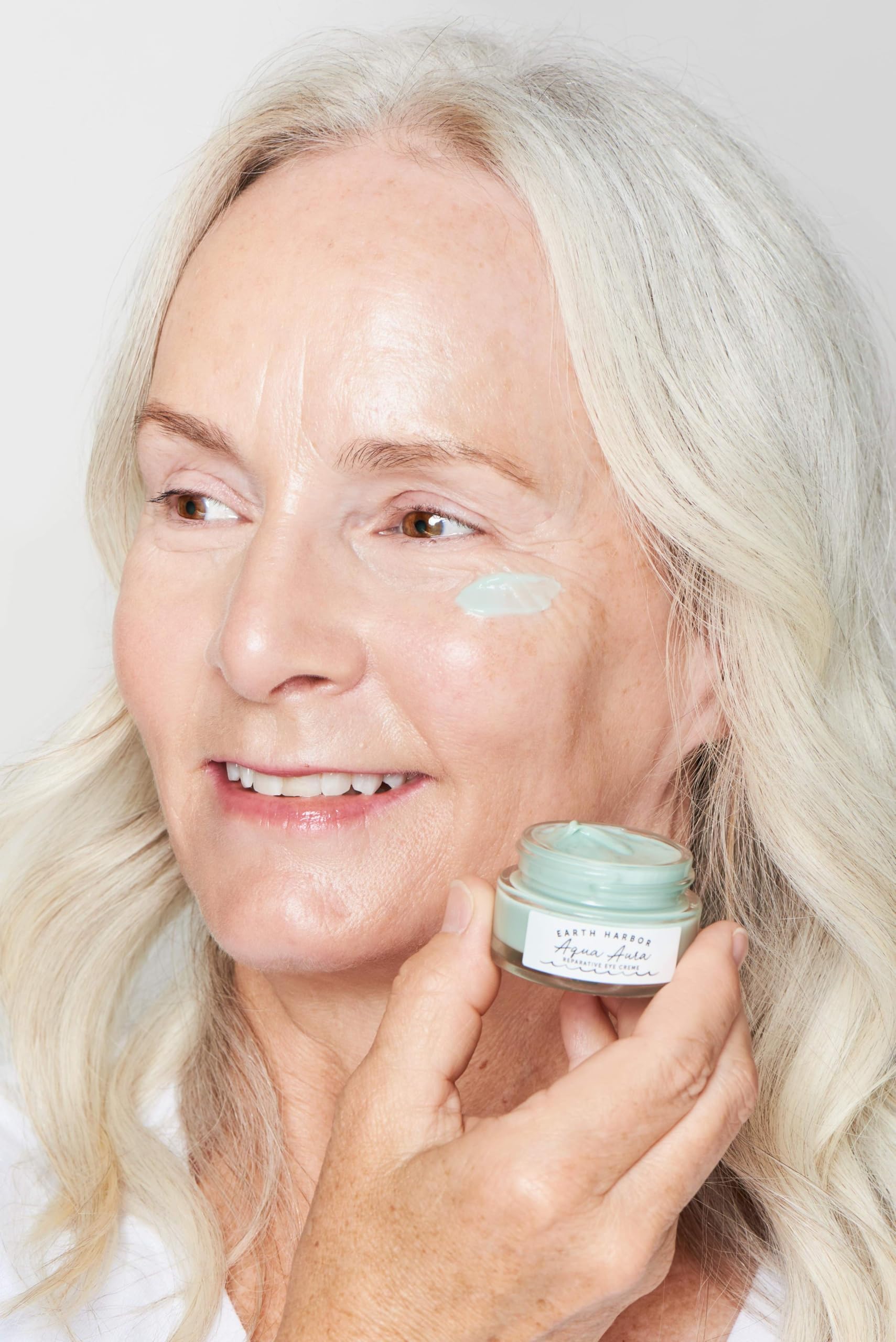 Earth Harbor | AQUA AURA Reparative Eye Creme | Renew & Nourish | Blue Tansy + Seaweed Collagen | Plant-Based and Ethical Trade | 1/2 oz