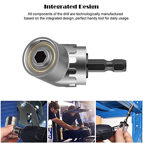 3Pcs 1/4" 3/8" 1/2"Hex Socket Adapter Drill Bits Set,Impact Grade Socket Wrench Adapter Extension Set,105°Right Angle Drill Bit Adapter Attachment 1/4" Drive Hex Magnetic Bit Socket Screwdriver Drill