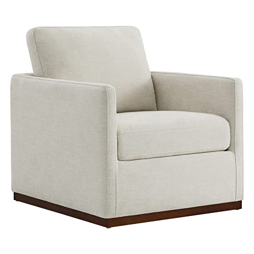 CHITA Swivel Accent Chair, Mid Century Modern Arm Chair for Living Room and Bedroom, White