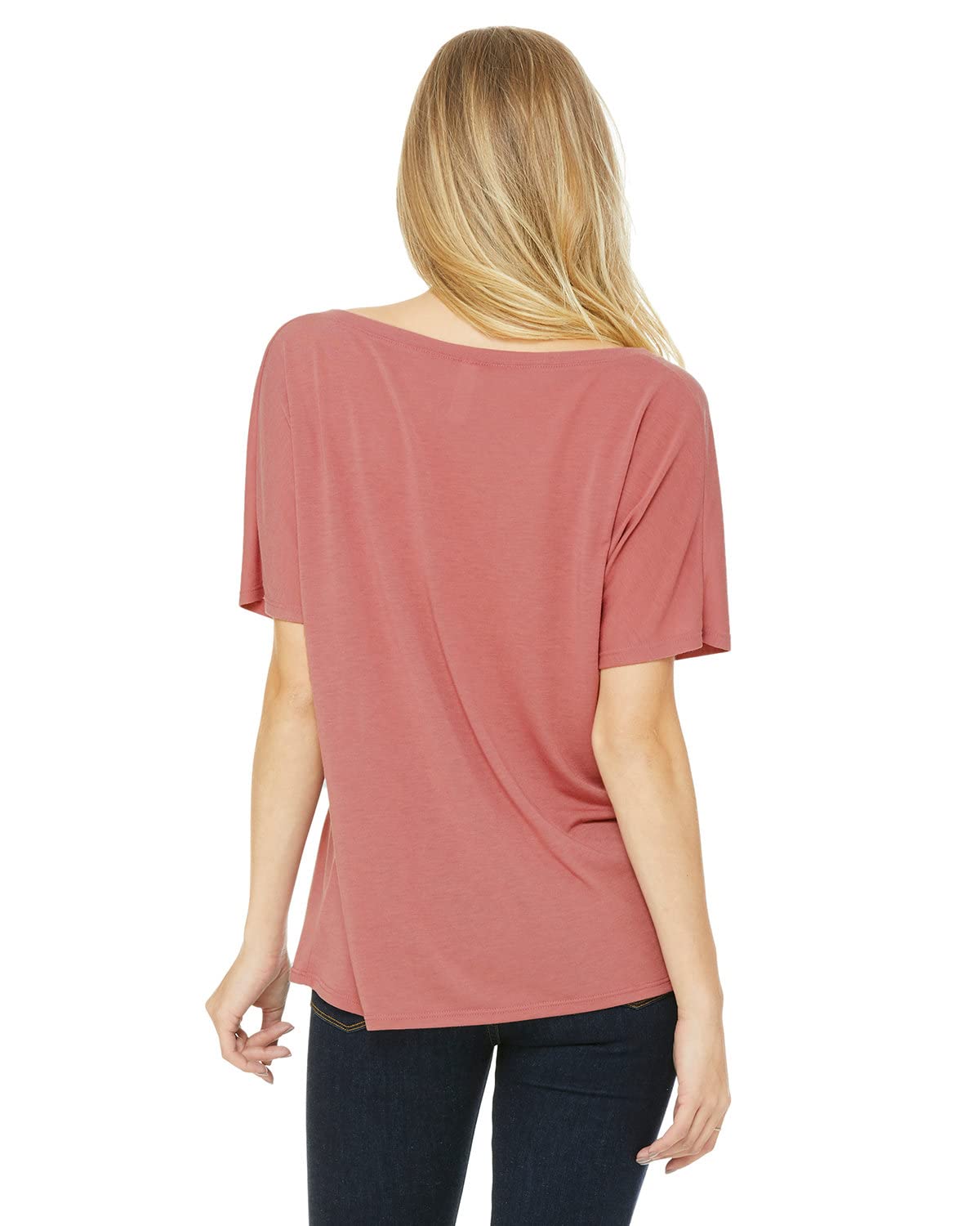 Bella Canvas Ladies' Slouchy V-Neck T-Shirt,Mauve,S
